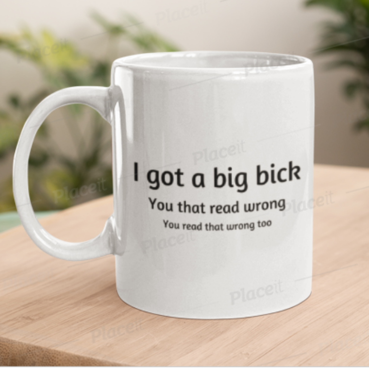 Funny Mug - Big Bick Ceramic Mug – The Barista House