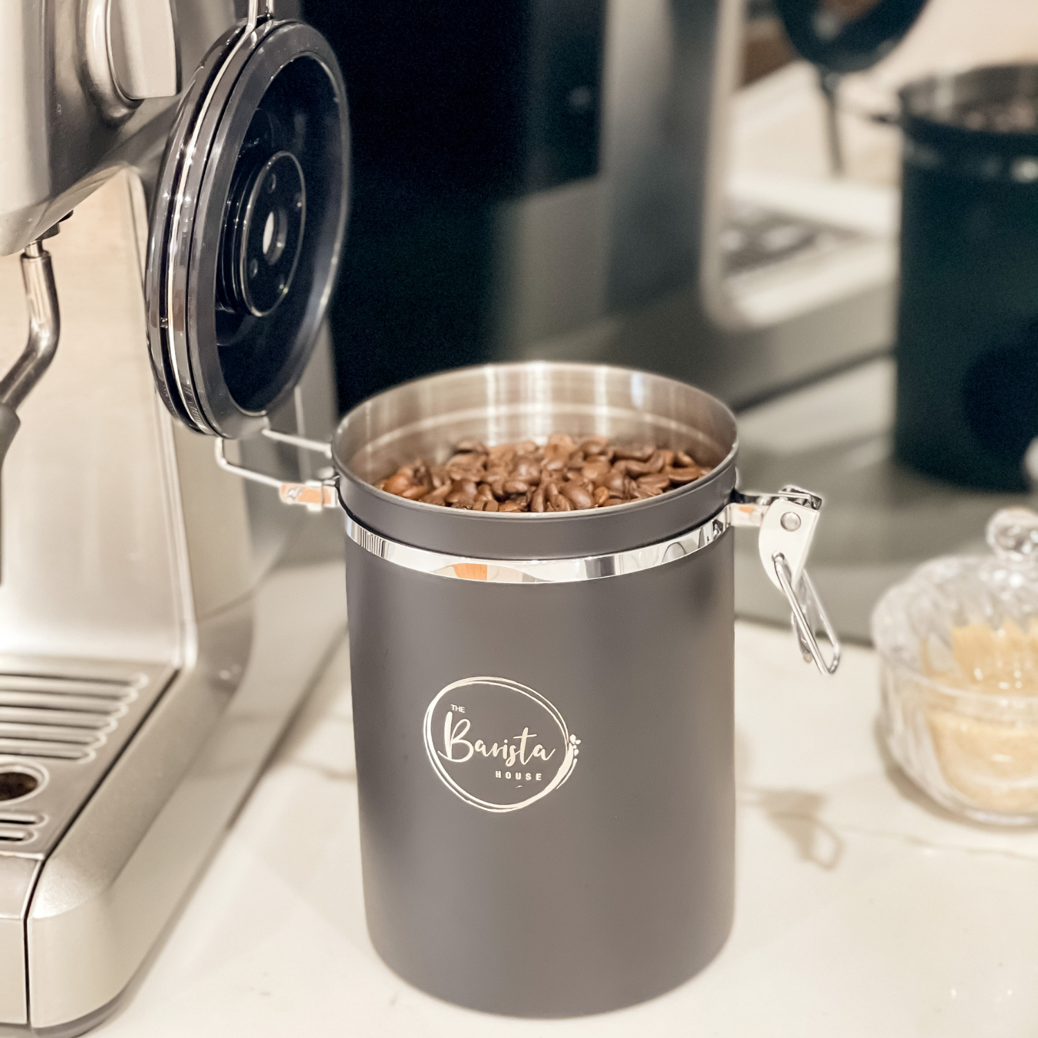 Coffee Canister - Stainless Steel Coffee Container with Scoop (500g ...